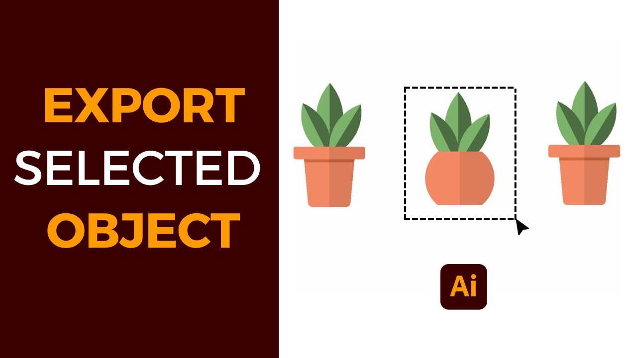 How to export selected object in adobe illustrator  | Illustrator Tutorials