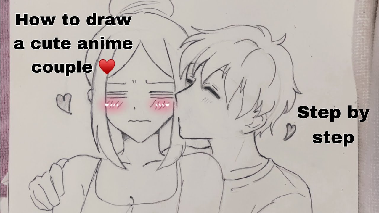 How to draw a cute anime couple (Narrated step by step)