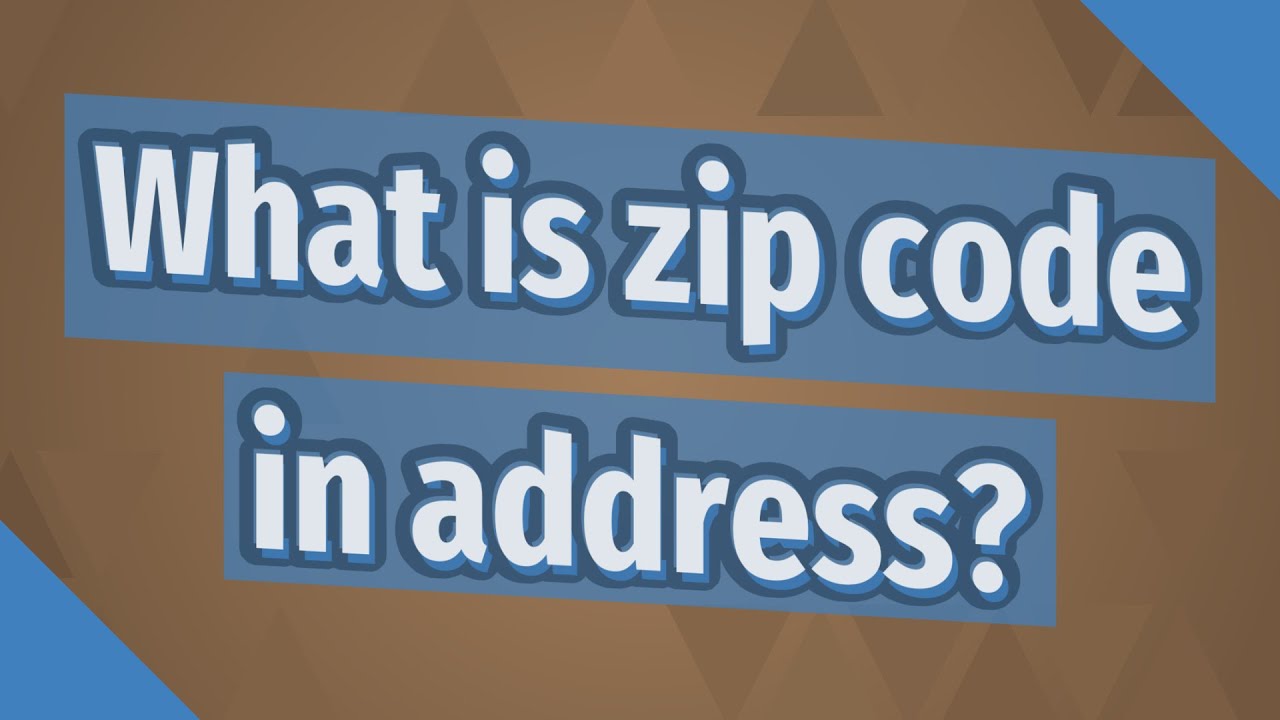 What is zip code in address?