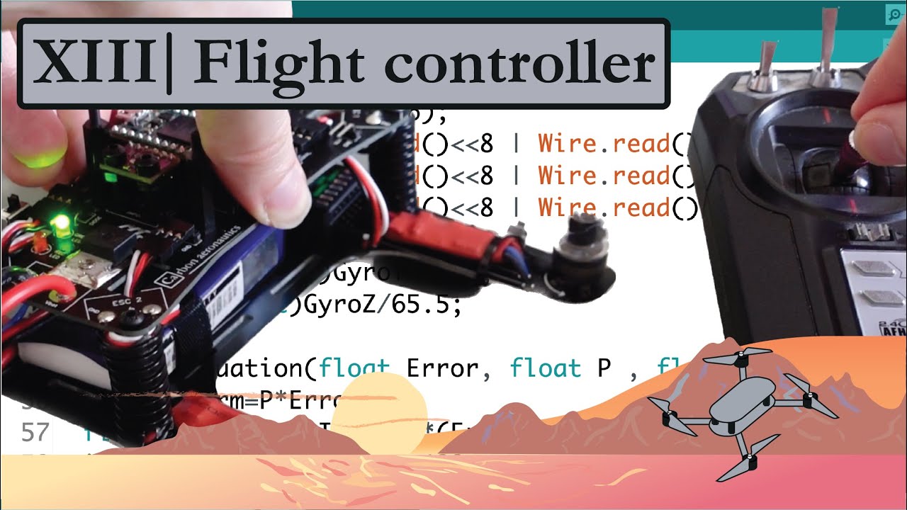 13 | This 170-line Arduino code is a drone flight controller