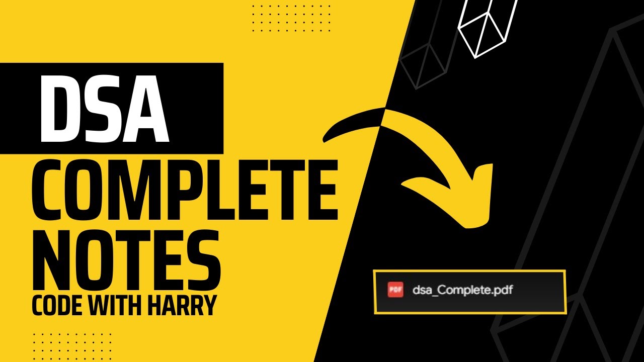 DSA 😱 COMPLETE PDF NOTES | BY CODE WITH HARRY | Mandeep Yadav