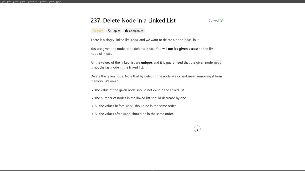 [May 5, 2024, LeetCode daily] 237. Delete Node in a Linked List - Python, solution explained