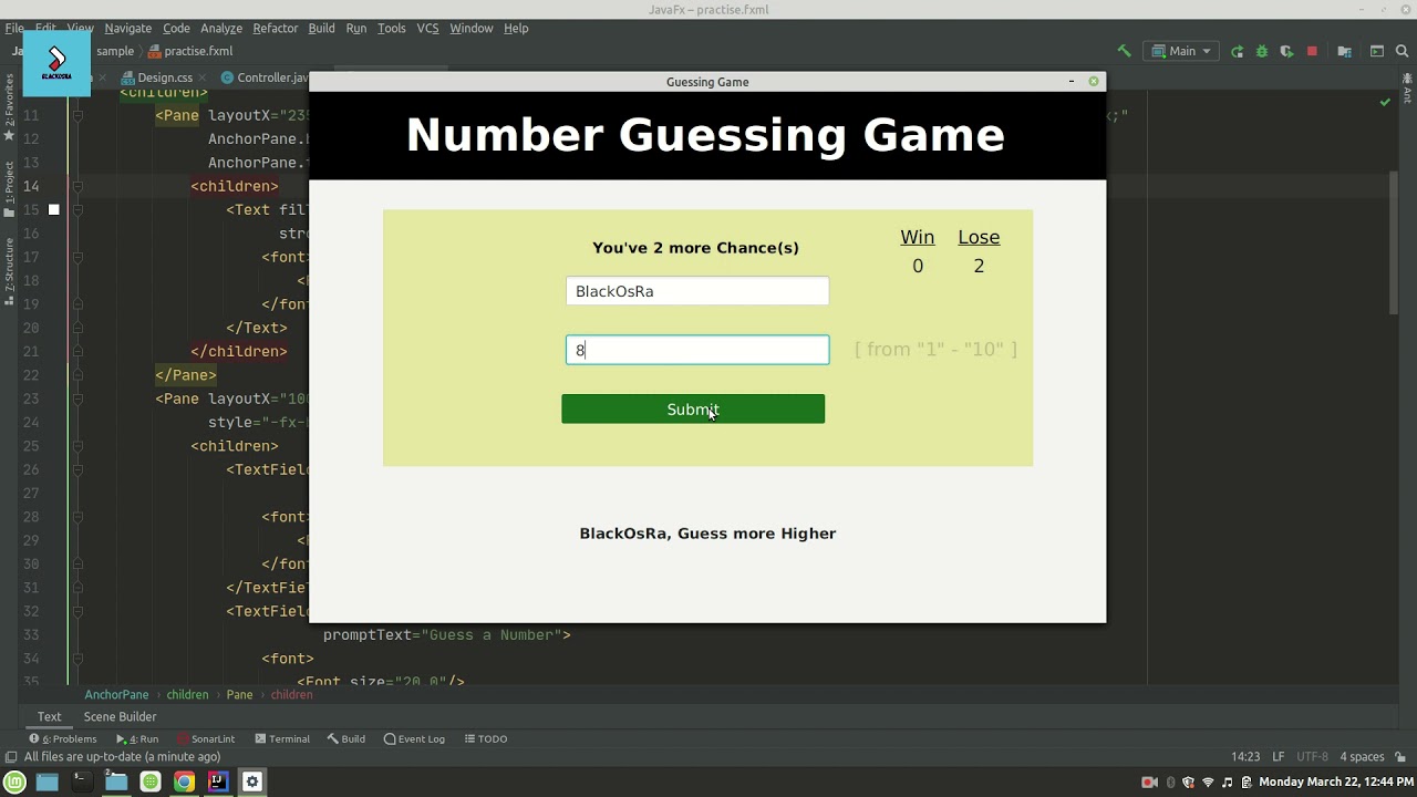 Number Guessing Game - Java - JavaFX - [Source Code]