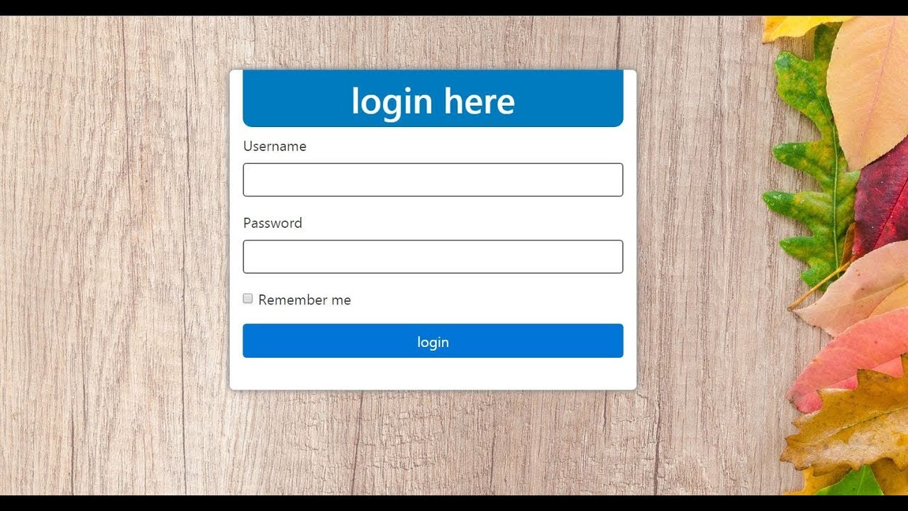 Bootstrap 4 - responsive login form