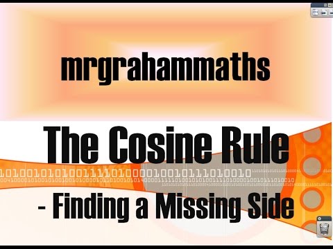 The Cosine Rule – Finding a Missing Side | mrgrahammaths