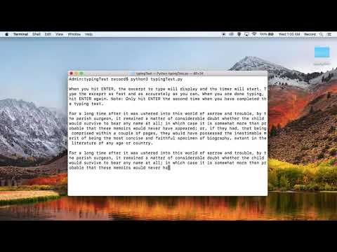 Timed Typing Test (Python)