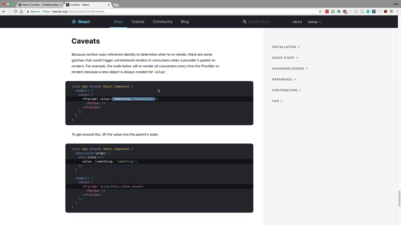 React 16.3 Context API