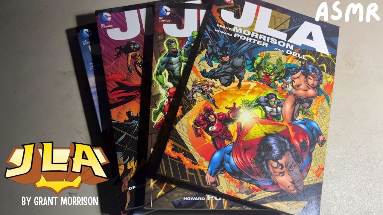ASMR Comic Book Flip-Through: JLA by Grant Morrison | Tapping, Page Turning & Relaxing Sounds