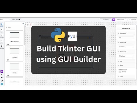 Build sign up form using Python GUI Builder - PyUiBuilder