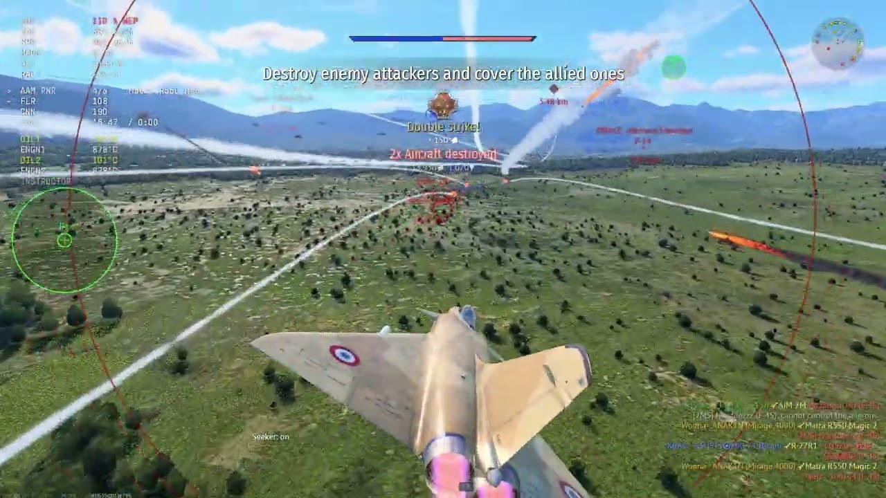 War thunder Mirage 4000 16 second ace