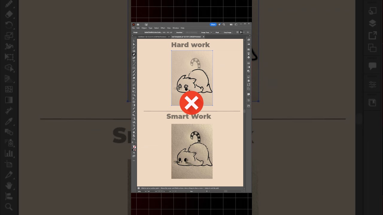 Adobe illustrator tutorial to trace any drawings with easy steps