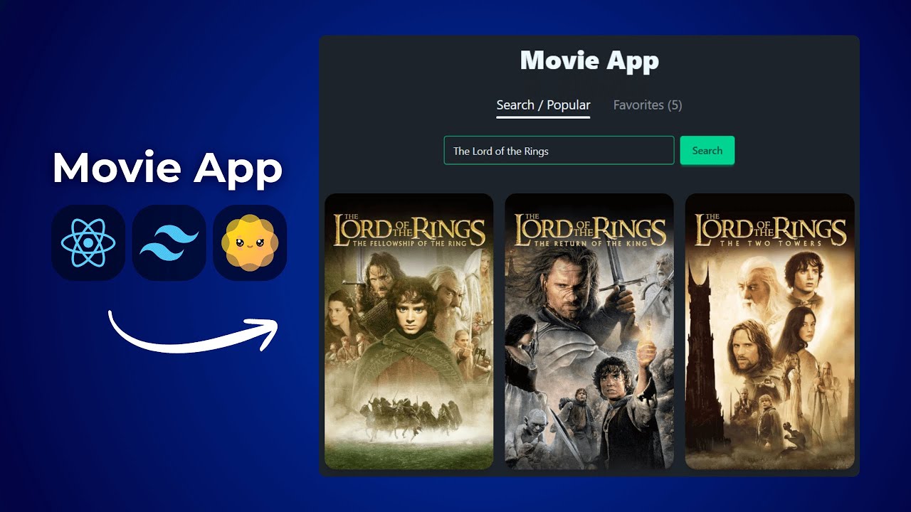 Build a Stunning Movie App with React JS, Tailwind CSS & DaisyUI
