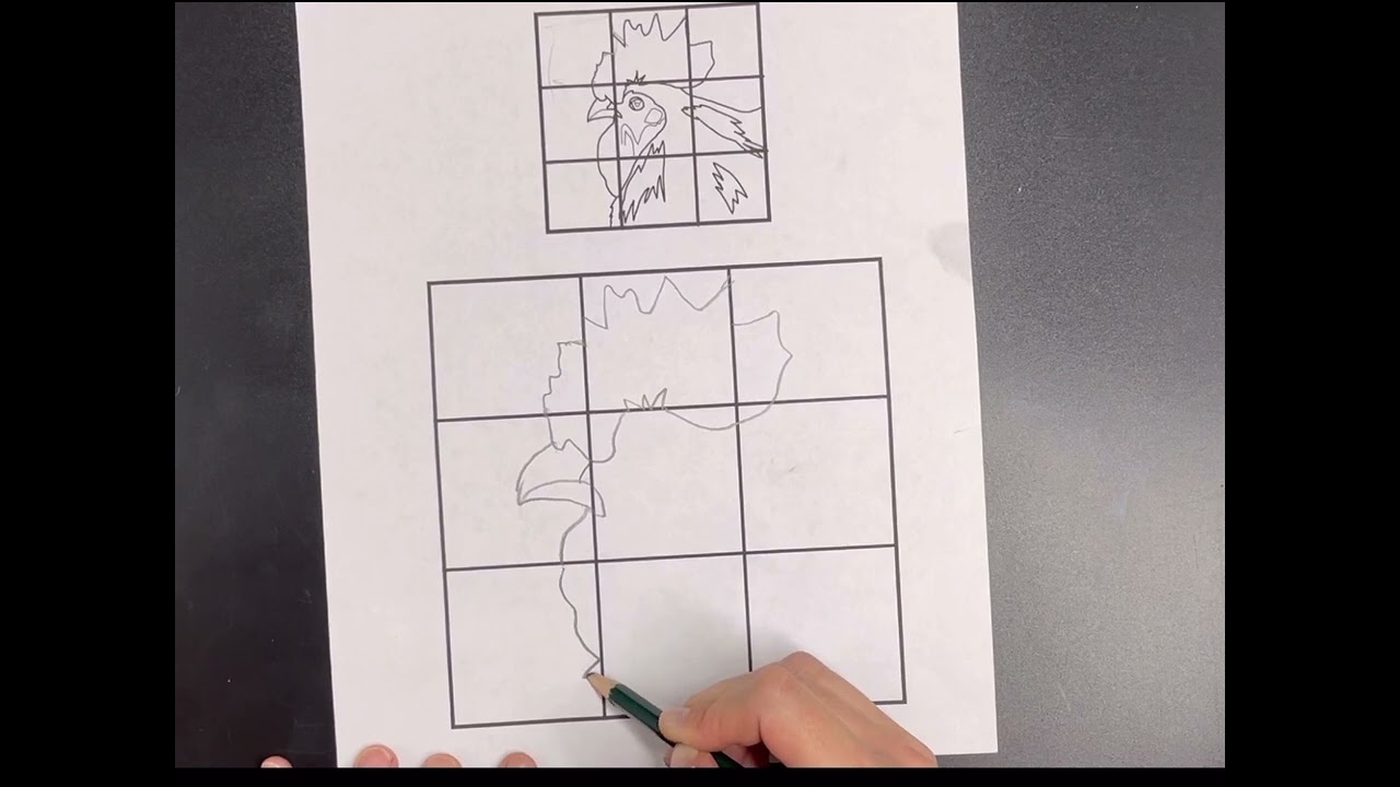 Grid Drawing Practice Worksheet Steps