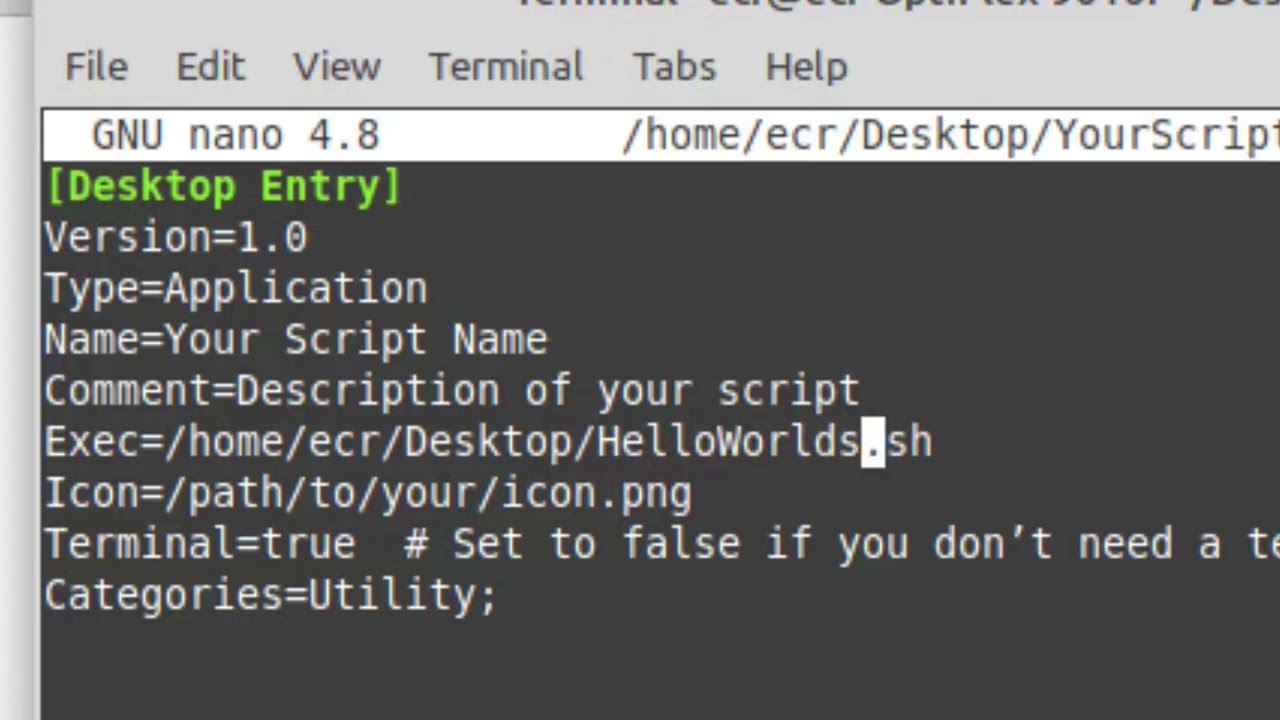 Executable icon, file. Linux Mint. How to create.