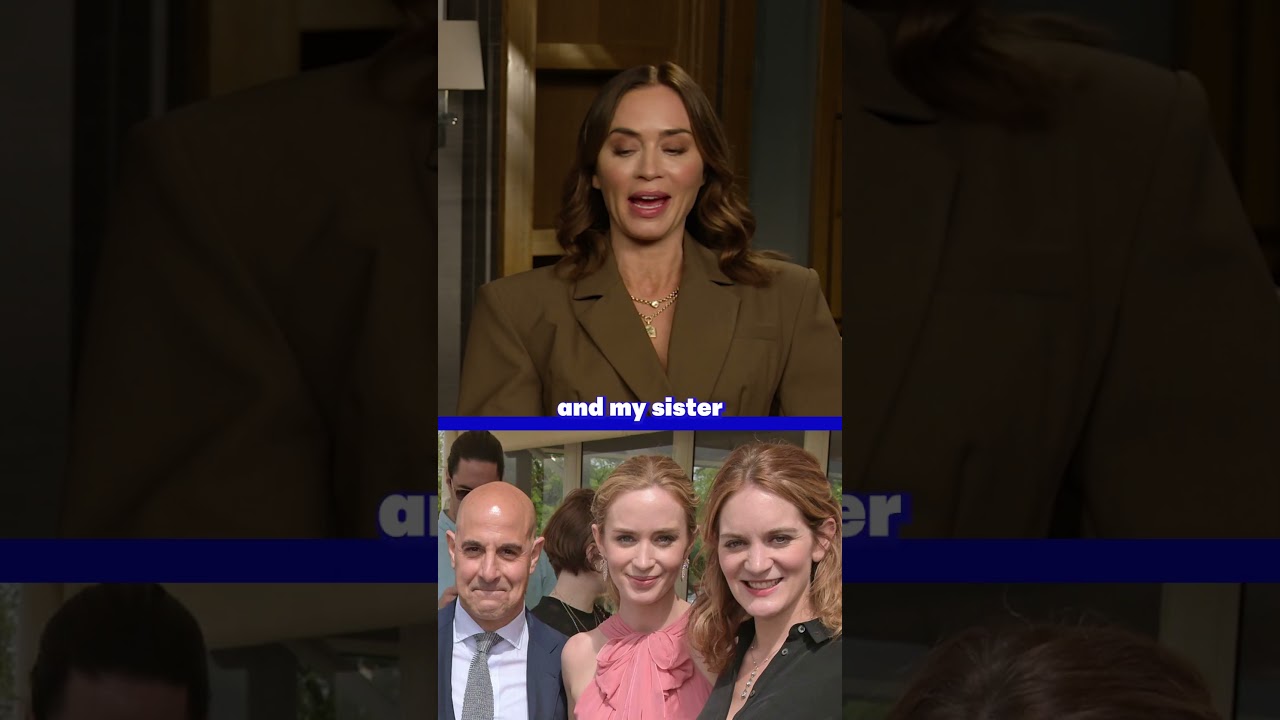 Emily Blunt's Sister Thought That The Rock Looked Like Her Husband Stanley Tucci!