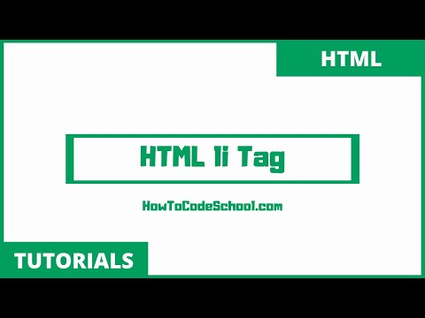 HTML li Tag - HowToCodeSchool.com