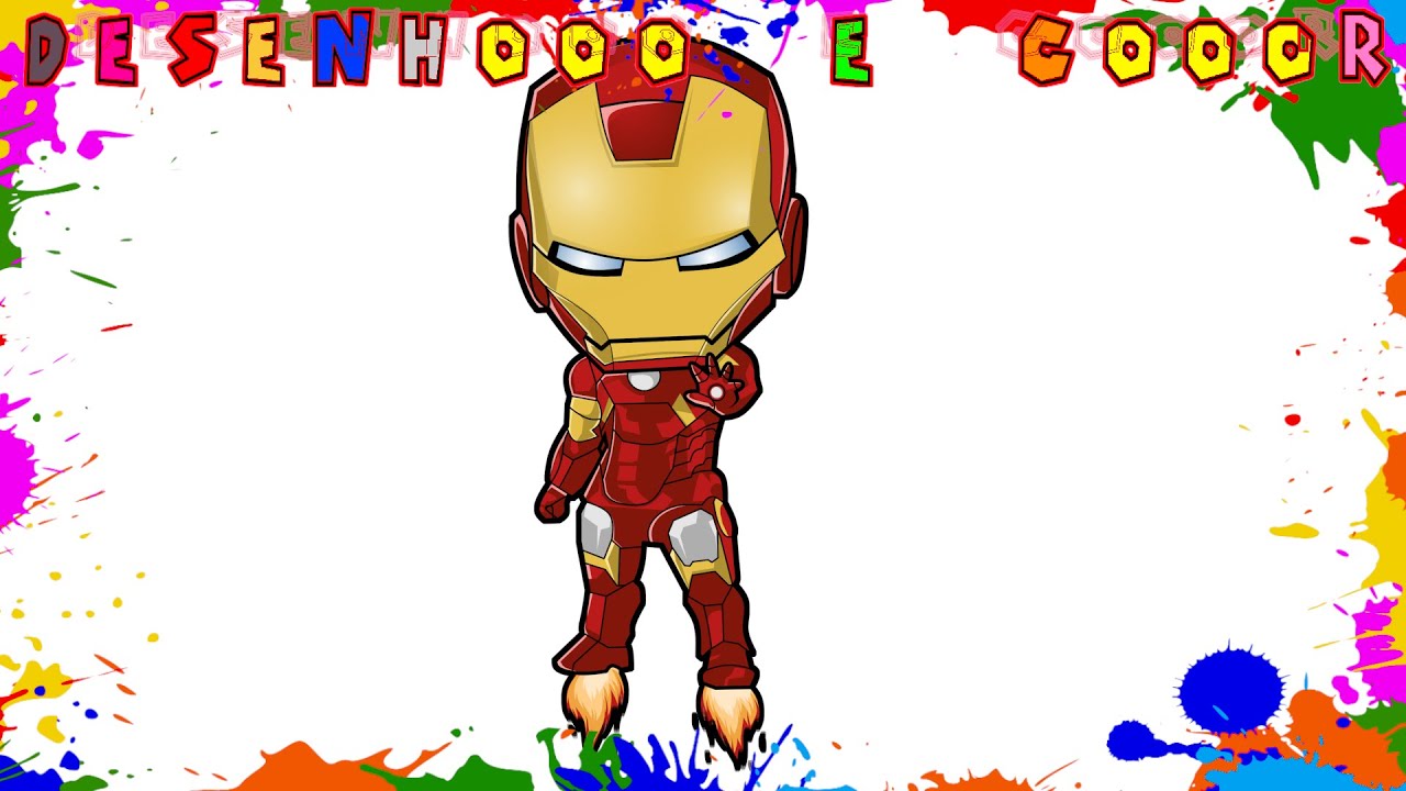Como Desenhar o IRON MAN FÁCIL | FERRO| MARVEL | Desenho para Colorir e Imprimir | Desenhooo e Cooor