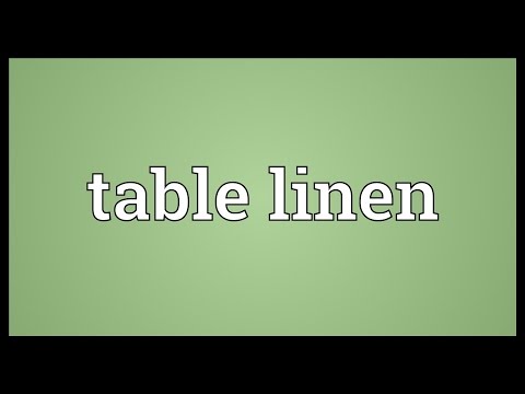 Table linen Meaning