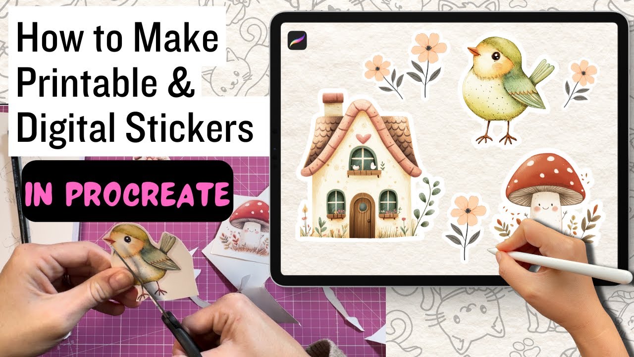 How to Make Printable & Digital Stickers in Procreate (Easy Tutorial!)