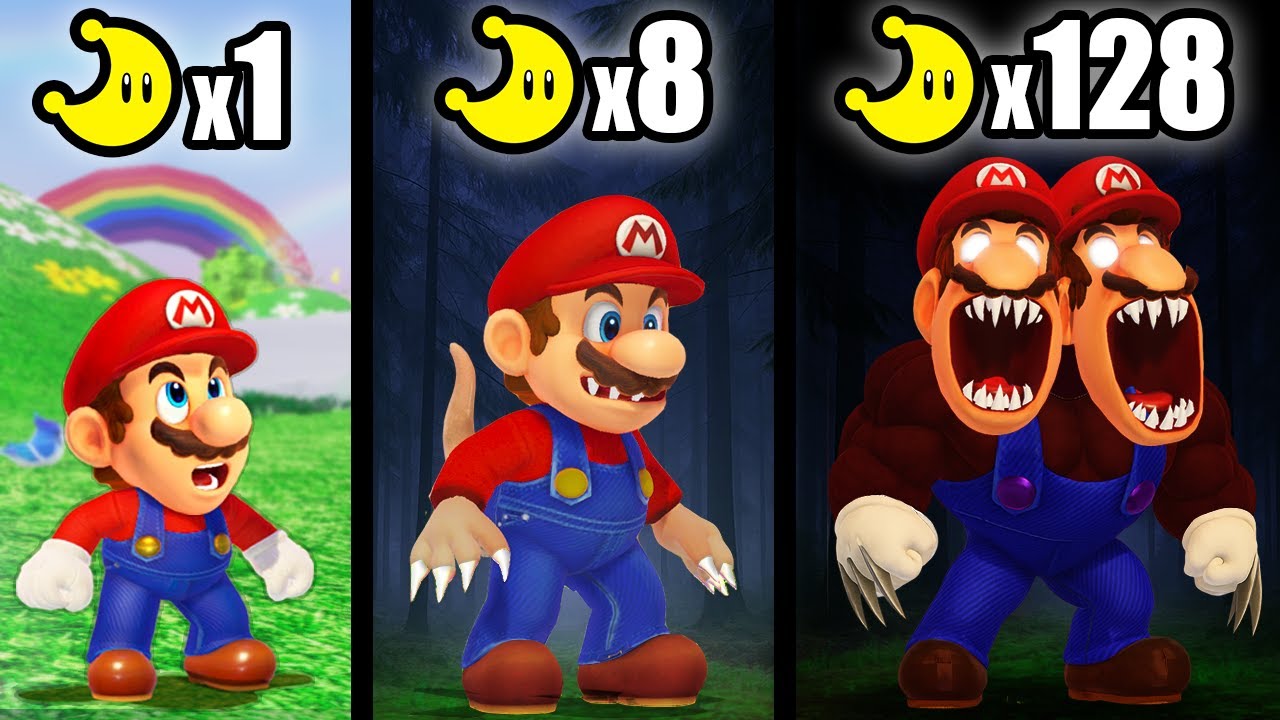Mario Odyssey, but Every Moon = MORE SCARY…