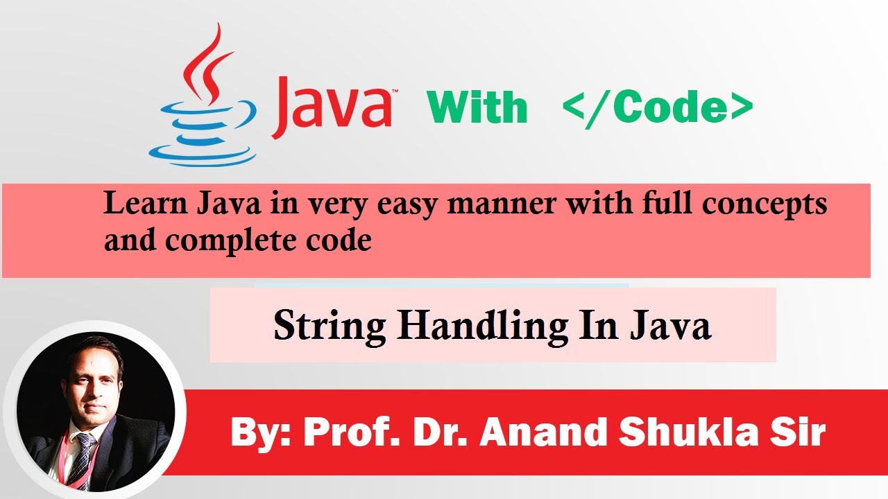 String Handling in Java part 1/2.