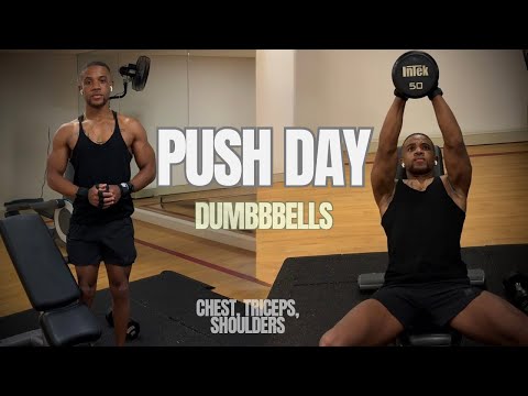 Intense Dumbbell Only Push Workout to Grow and Define Your Chest, Triceps and Shoulders| #Pushday