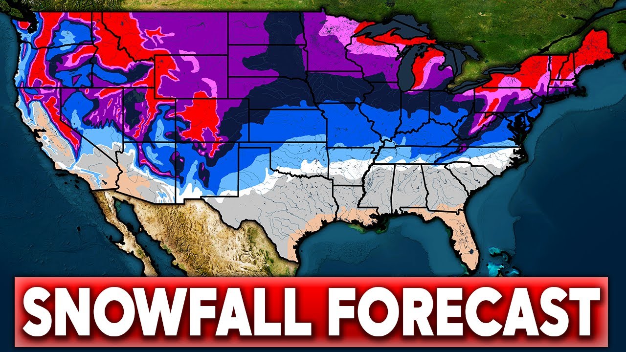 UPDATED Snowfall Forecast for the Winter of 2025 - 2026...