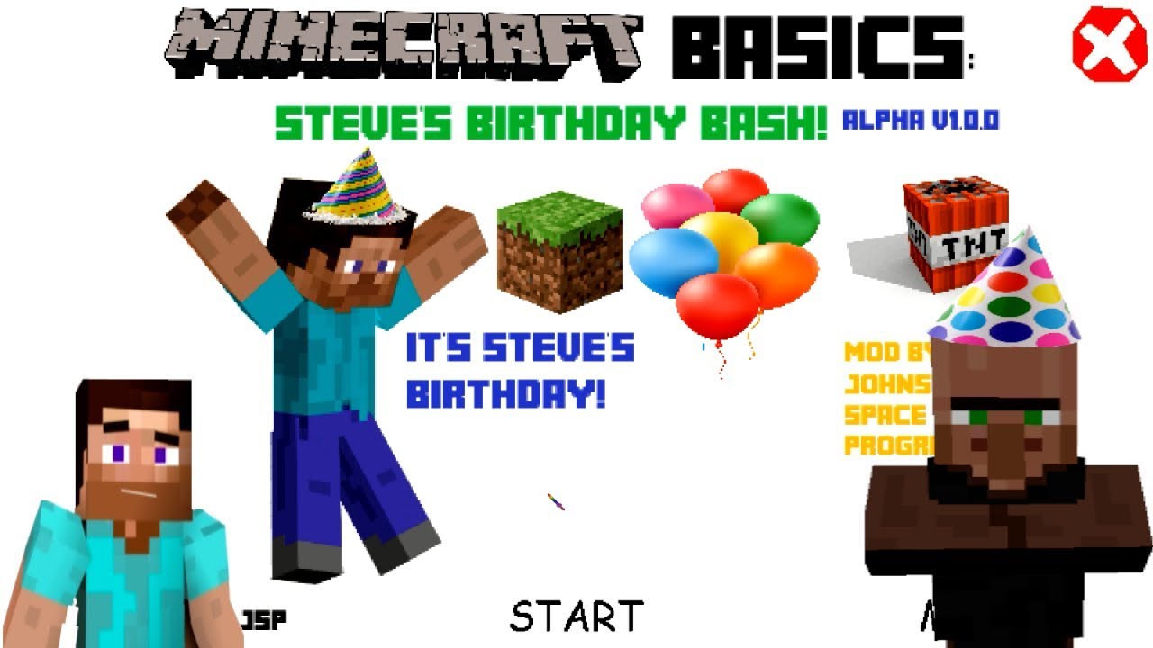 NEW Minecraft Basics: Steve's Birthday Bash