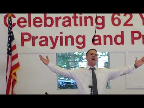 Jack Williams preaching at Taylorsville Baptist Camp Meeting, June 26, 2025.