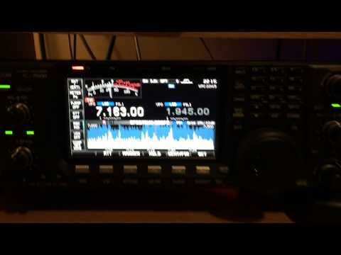 icom 7600 on boxing,first time on,doin contact !