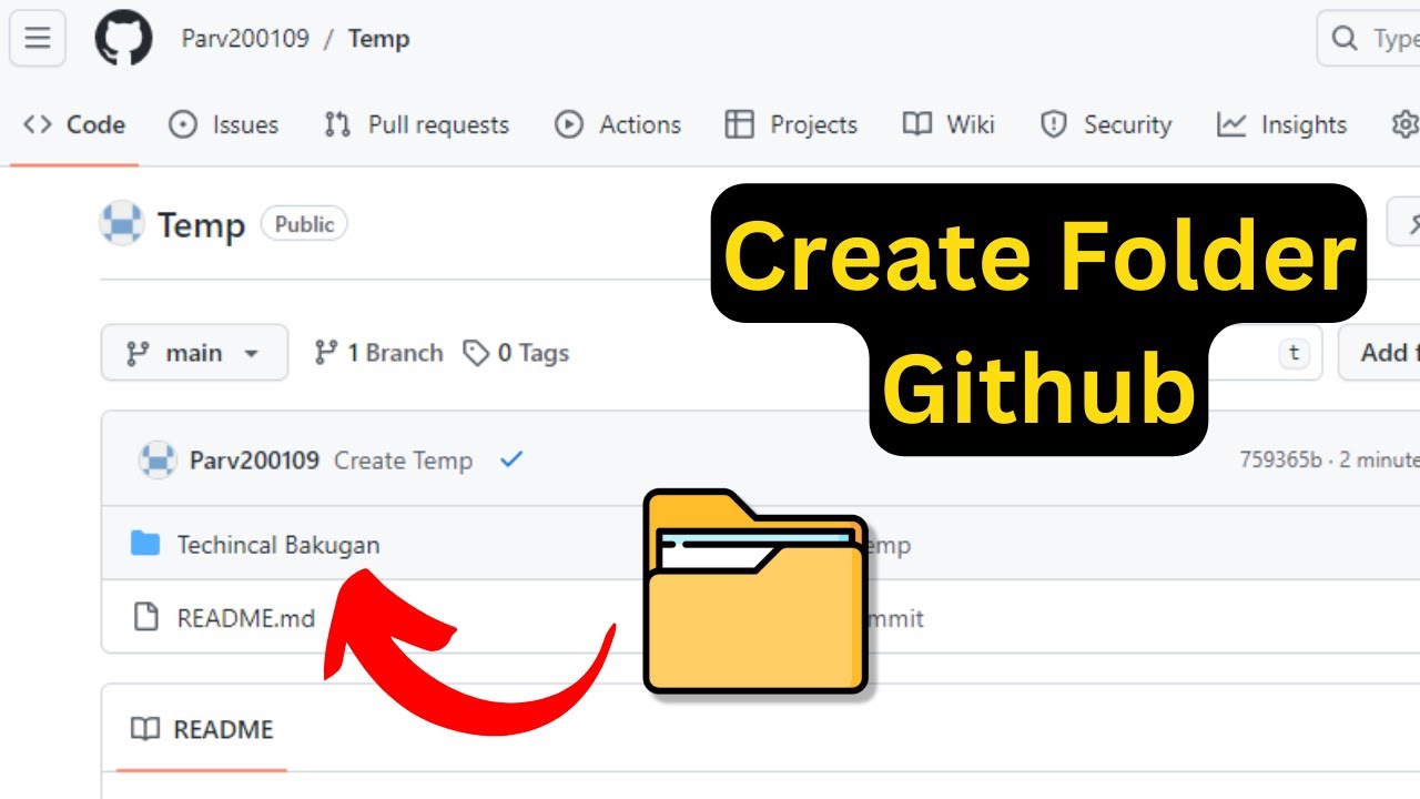 📁 Create Folder GitHub Repository | Add folder GitHub | Github Repository Create Upload Empty Folder