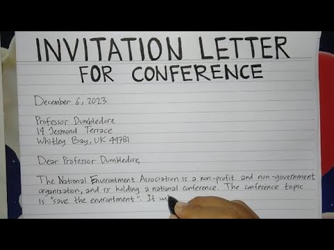 How To Write An Invitation Letter for Conference Step by Step Guide | Writing Practices