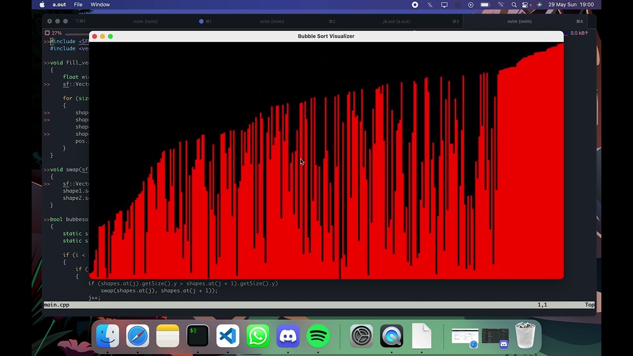 SFML Bubble Sort Visualizer