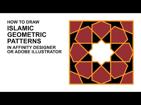 Draw an Islamic Geometric Pattern in vector graphics software Affinity Designer - Tutorial