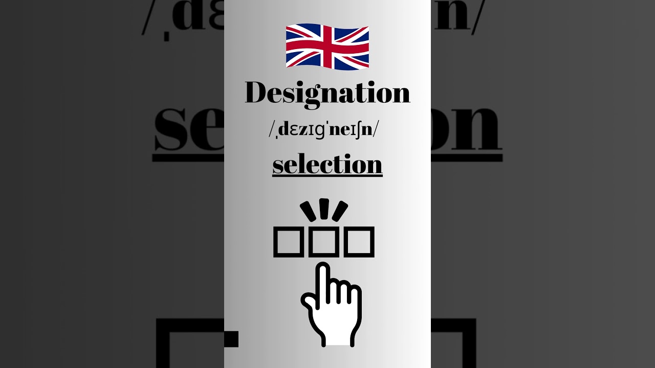 How to Pronounce Designation in English British Accent #learnenglish #learnenglishtogether
