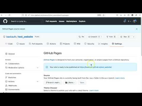 043c Setting up a GitHub Pages website