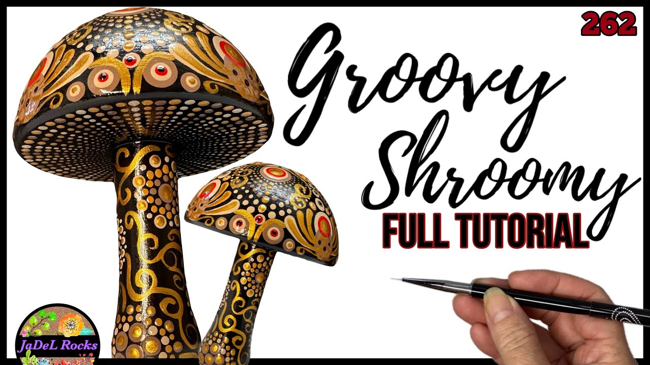 Mushroom Mandala Tutorial - Dot Art Painting