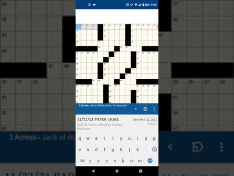 Solving the Newsday Crossword ★ 11/22/2021 (Monday puzzle)