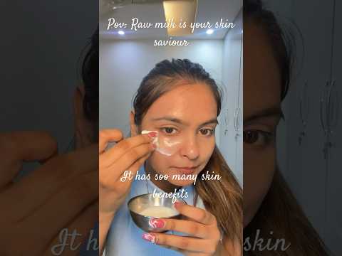 How to use Raw milk as Cleanser | Benefits of Raw milk on face #ytshorts #skincaretips