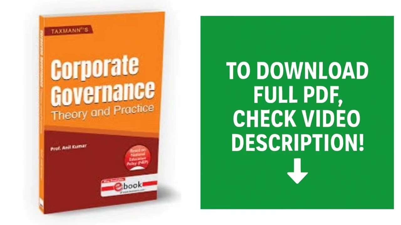 Taxmann Corporate Governance by Anil Kumar Book Latest pdf 2025