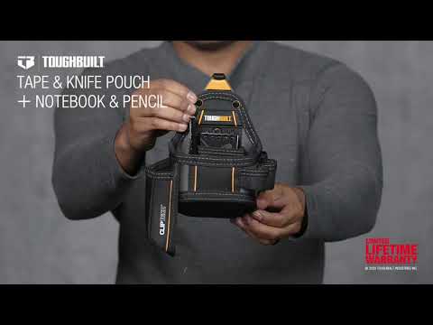 ToughBuilt TB-CT-25X-BEA ClipTech Tape/Knife Pouch + Notebook & Pencil