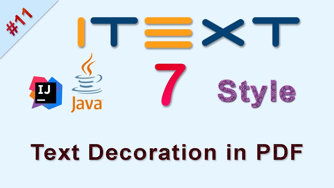 #11 Use of Style in PDF : iText Java