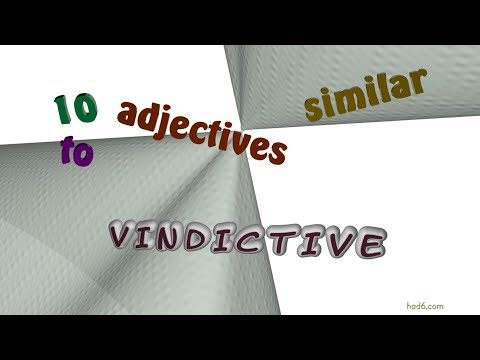 vindictive - 12 adjectives having the meaning of vindictive (sentence examples)
