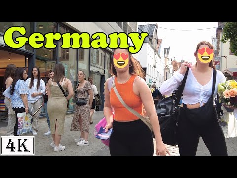 Walk through the Lippstadt weekly market, Germany
