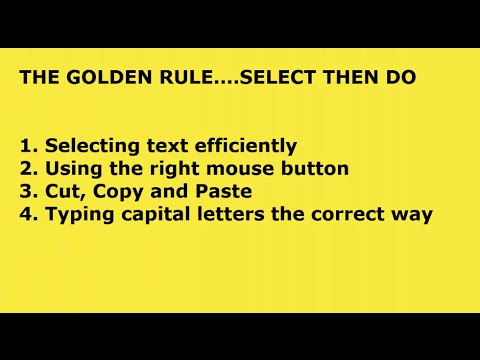 Word for ABSOLUTE beginners Part 3 Efficient text selection, cut copy and paste, and more