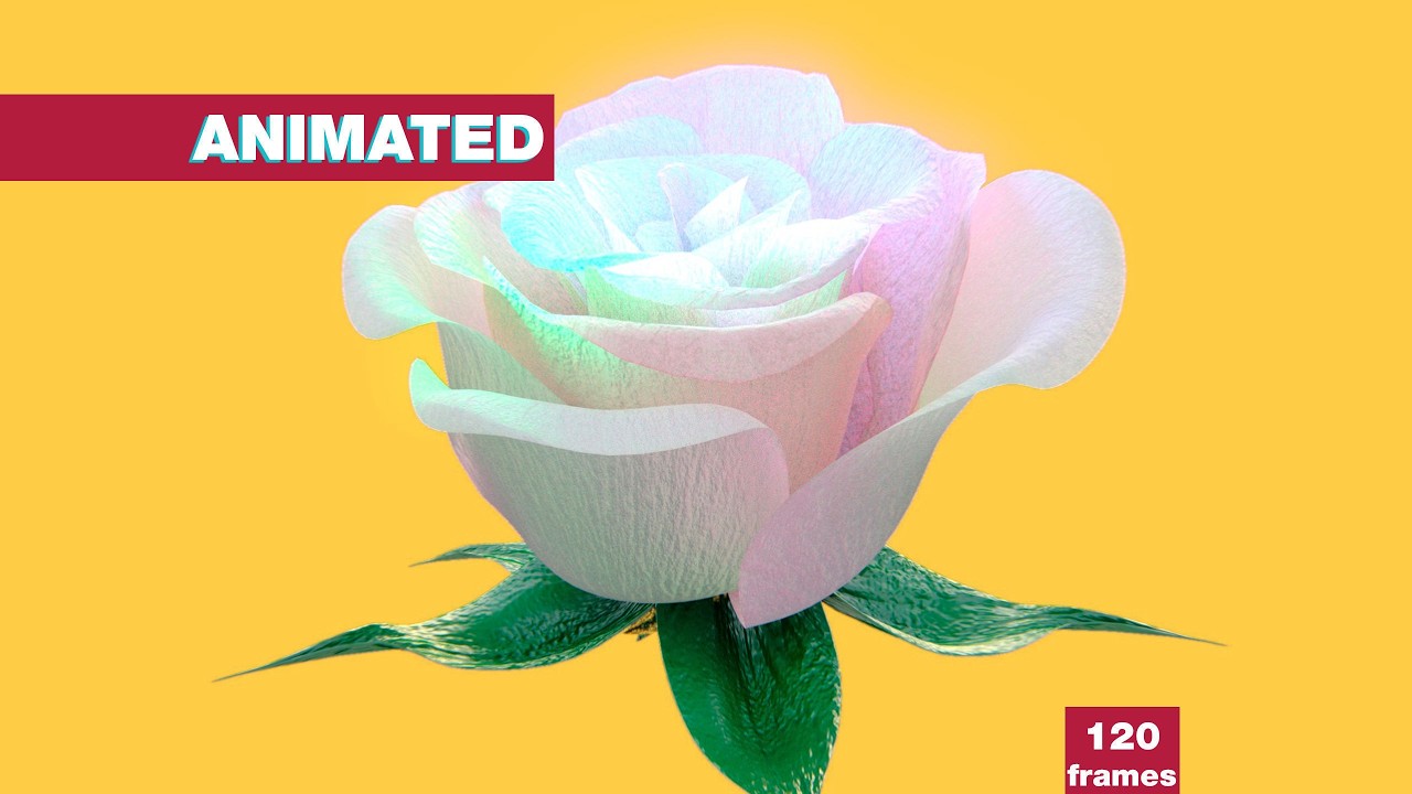 rose opening animation - 3ds max preview