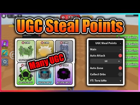 [Many UGC LIMITED] UGC Steal Points Script - Auto Attack | Auto Zone