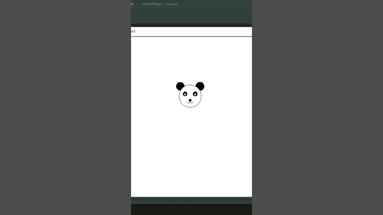 Draw Panda Using Python Turtle | #shorts #shortvideo #short #python #pythonturtle