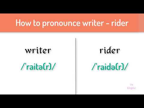 How to pronounce writer - rider