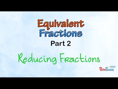 Equivalent Fractions (part 2): Reducing Fractions